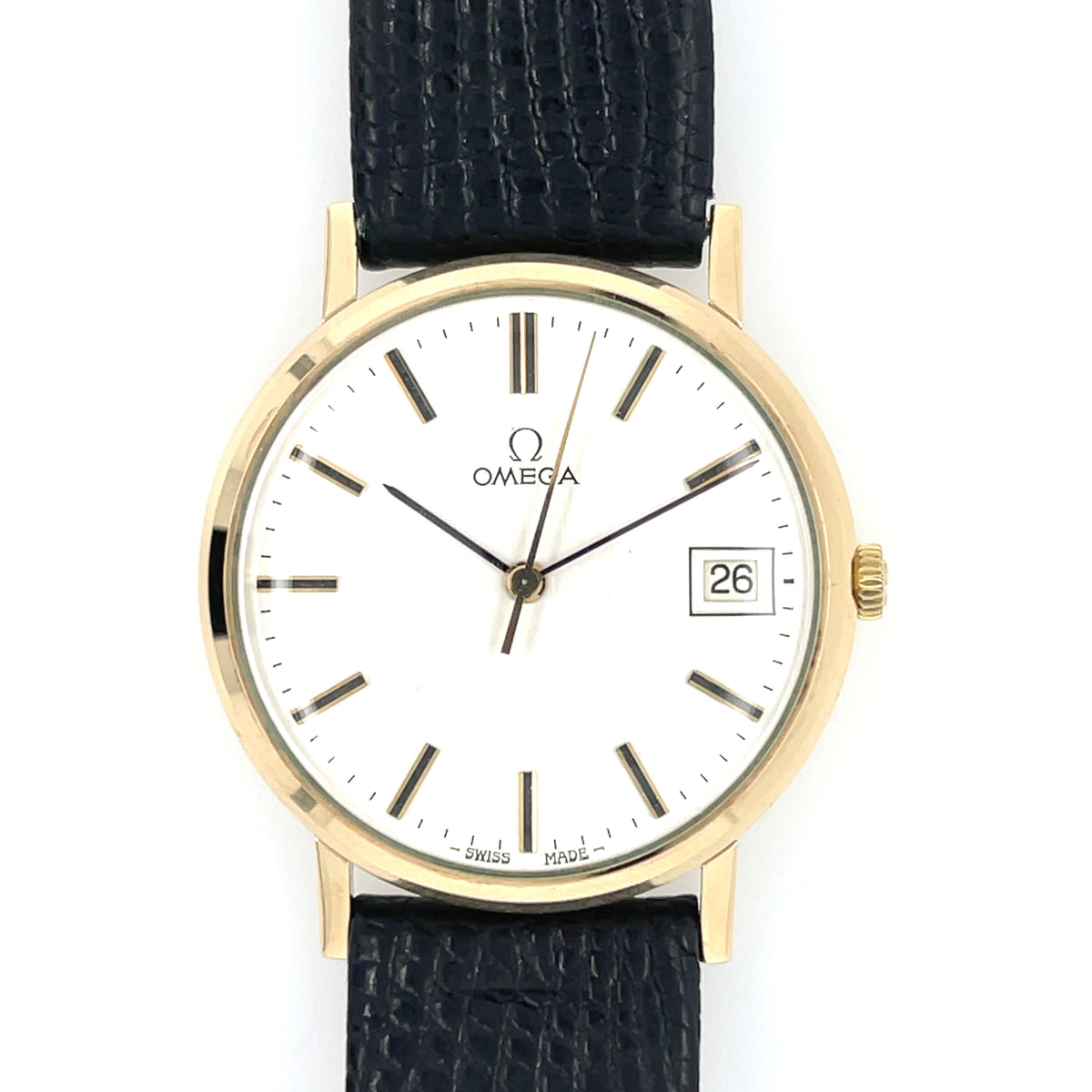 OMEGA 9ct Yellow Gold Vintage Mechanical Calibre 1030 Watch Circa 1979 ...